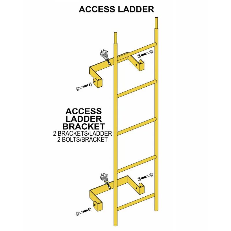 China Powder Coated Steel Access Ladder For Frame Scaffolding ...