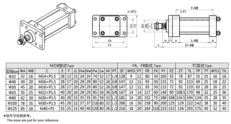 China FA Front Flange Type Light Rod Hydraulic Cylinder , Manufacturer ...