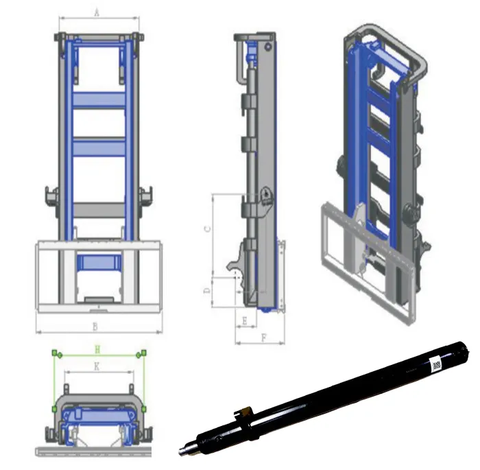 China Industrial Vehicle Hydraulic Cylinders Short Stroke Forklift Lift ...
