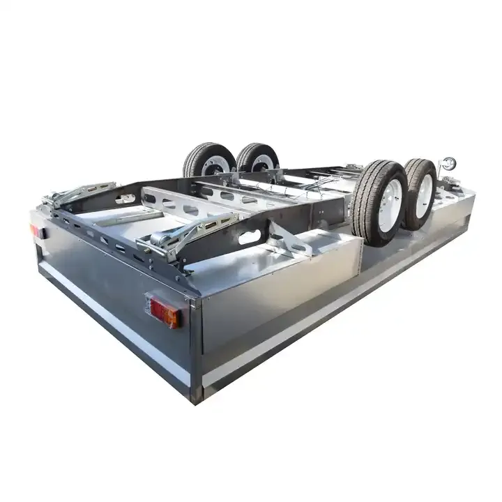 China Box Trailer 6*4 Galvanized Box Cage Trailer Single Axle Car ...