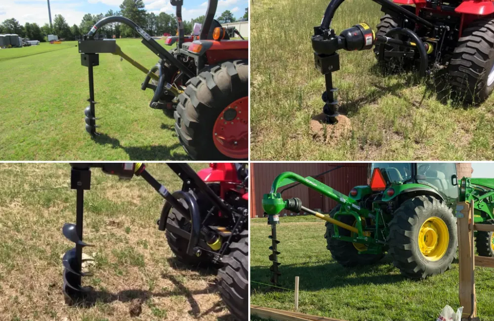 China High quality 1W-400 tractor mounted post hole digger for sale ...